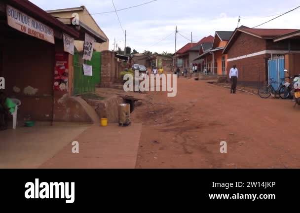 Road traffic in the Kicukiro district of Kigali, the capital of Rwanda ...