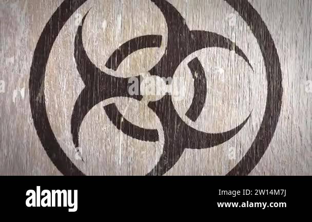 Biohazard Warning Symbol On Wodden Texture. Ideal For Your Biological ...