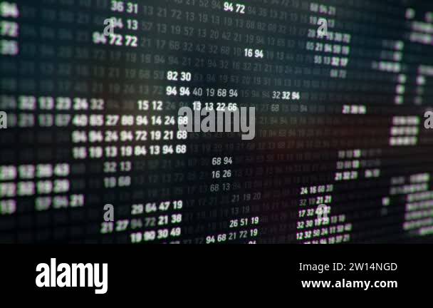 Technological Background With Representation Of White Binary Code In Different Configurations On