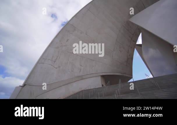 Cityscape - design of a modern opera building. Beautiful wave facade ...