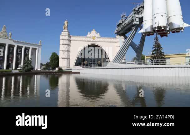 MOSCOW, RUSSIA - AUGUST 23, 2019: Spaceship Vostok (monument to the ...
