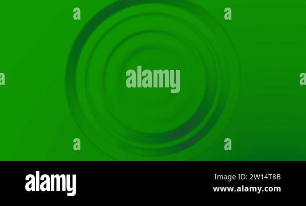 wave circle water effect in movement on surface on chroma key green ...