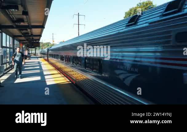 Amtrak station train platform Stock Videos & Footage - HD and 4K Video ...