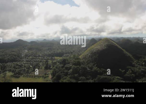 Chocolate Hills, geological formation in Bohol Province, Philippines ...