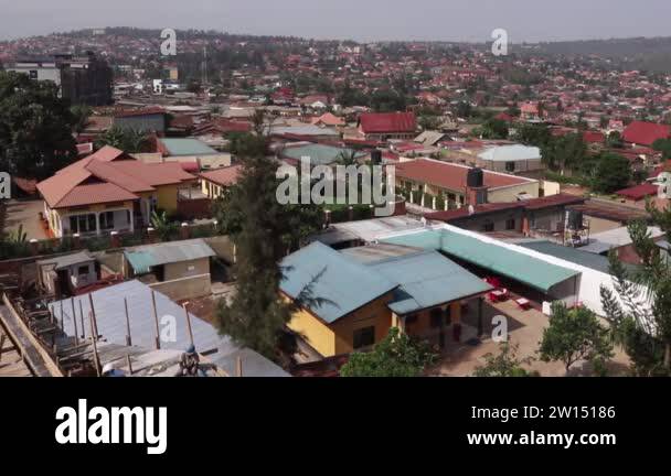 Road traffic in the Kicukiro district of Kigali, the capital of Rwanda ...