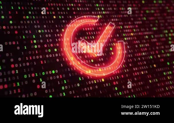 Technological background with check mark sign icon on background of ...
