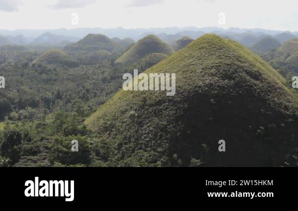 Chocolate Hills, geological formation in Bohol Province, Philippines ...