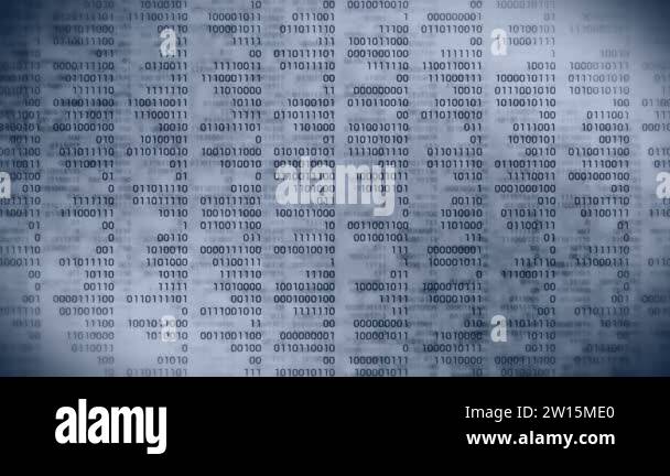 Binary code gray background. Web online streaming with digital ...