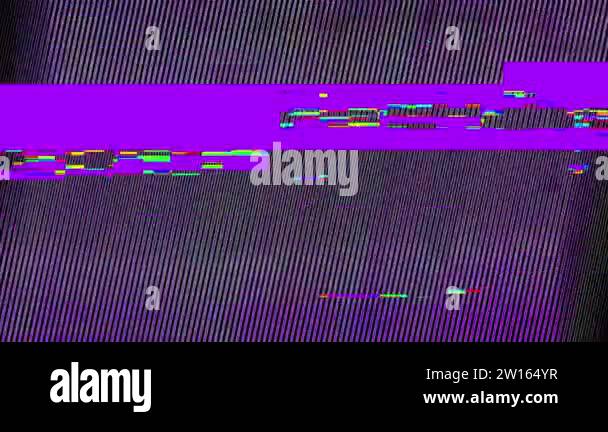 Best 4k Broken Cracked TV Screen Video.Old tv screen error Abstract ...