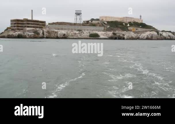 Alcatraz island in San Francisco Bay, California USA. Federal prison ...