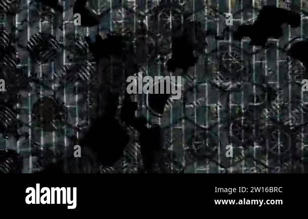 Rotating Gears and Metal Machinery with Moving Industrial Parts - 4K ...