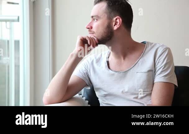 Man sitting down and thinking Stock Videos & Footage - HD and 4K Video ...