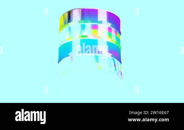 Gif animation art. 3d geometric object glitch effect Stock Video ...