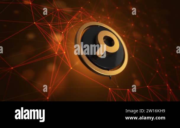 3d animation footage of search icon with rotating circle on technology ...