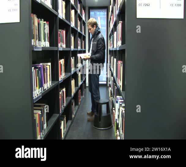 A student is working in the Jacob and Wilhelm Grimm Center in Berlin ...