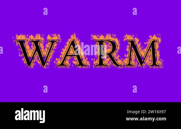 warm fire text effect violet background. animated text effect with high ...