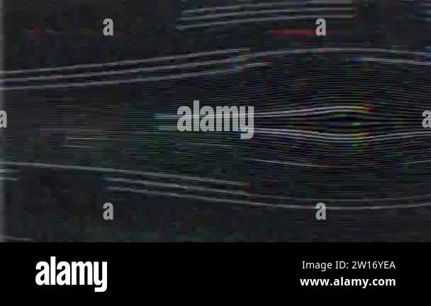 Glitch noise on a breaking signal screen. Video background, transition ...