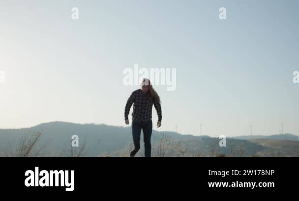 Strong fitness man cheering celebrating flexing arms screaming excited ...