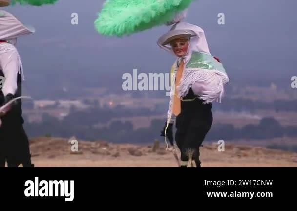 Charro , Mexican Dancer in traditional costume, folk dance on Tlaxcala ...