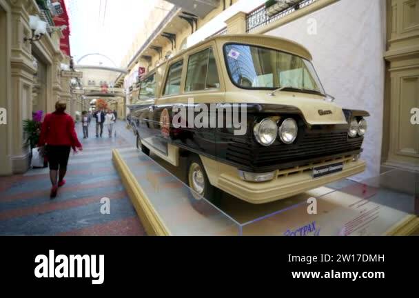 Soviet minibus Start Stock Video Footage - Alamy