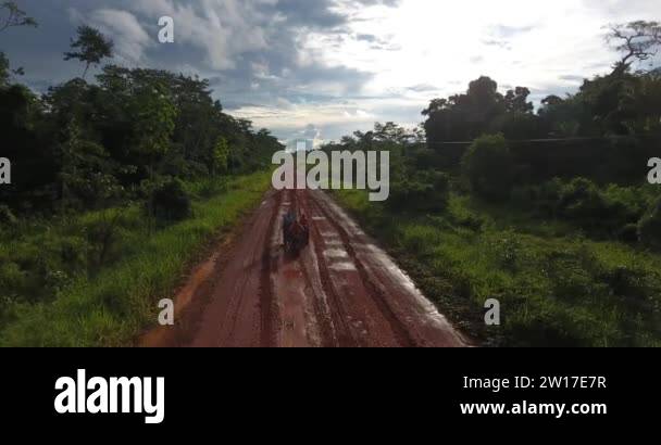 Puerto Rico, Pando / Bolivia - April 5 2017: Brown Man Riding a ...