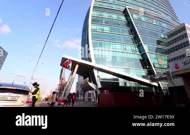 The Blue Sky Hotel and Tower in Ulaanbaatar, the capital of Mongolia ...