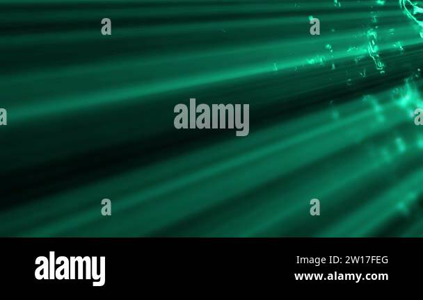 Volumetric rays of light shining from above penetrate through the thick ...