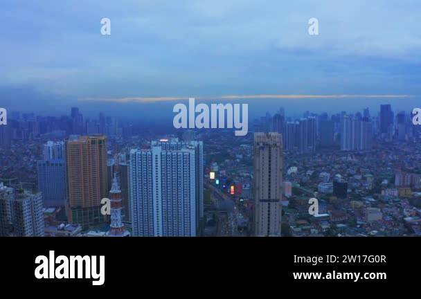 Makati City skyline and modern buildings business district of Metro ...