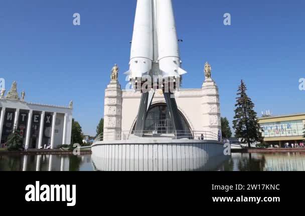 MOSCOW, RUSSIA - AUGUST 23, 2019: Spaceship Vostok (monument to the ...