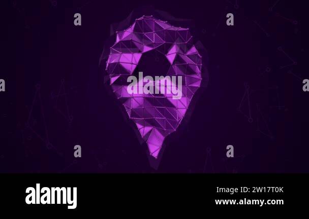Abstract background with animation symbol of map label from metallic ...