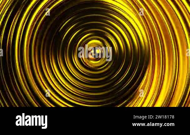 Beautiful Abstract Golden Rings Waving Seamless Background. Looped 3d ...