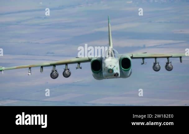 Sukhoi Su-25 Frogfoot of Bulgarian Air Force. Air to Air 4K Ultra HD ...