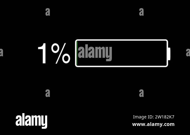 Minimalistic display of the charge of a battery. Indicator showing an ...