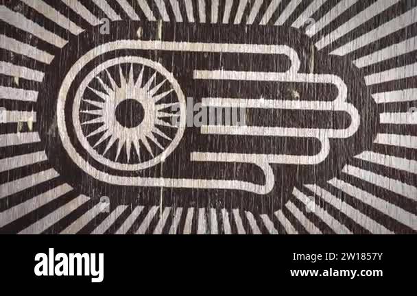 Jainism Symbol Hand And Wheel Reading Ahimsa Poster