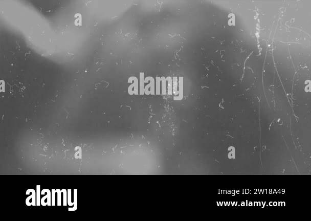 Retro TV screen with scratches and damage. Black and white screen with ...