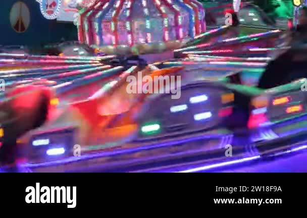 waltzer disco lights funfair fairground ride synthwave retrowave ...