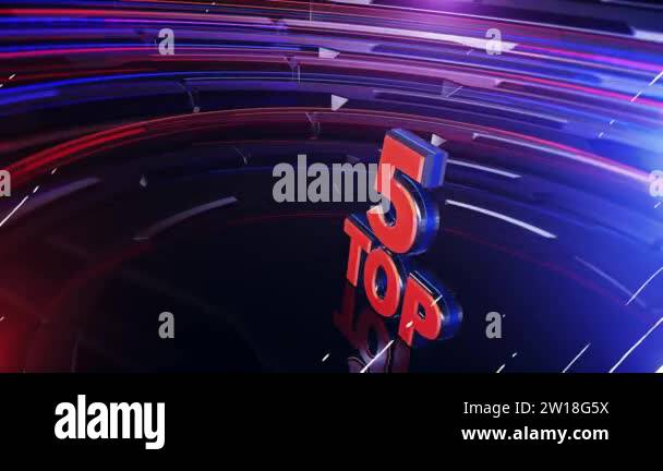 Top 5 Number Animation , Rendering, Background, Loop Stock Video Footage - Alamy