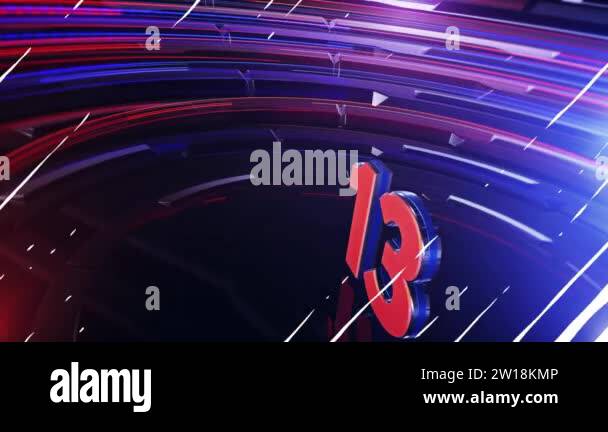 NUMBER 13, Top Ten Numbers Animation , Rendering, Background Stock ...