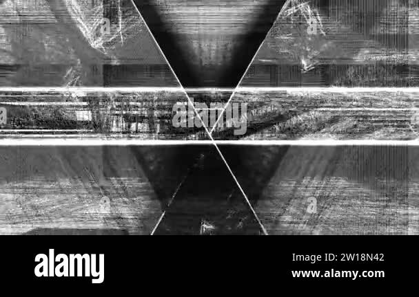 A computer generated animation of of geometric triangular shapes and ...