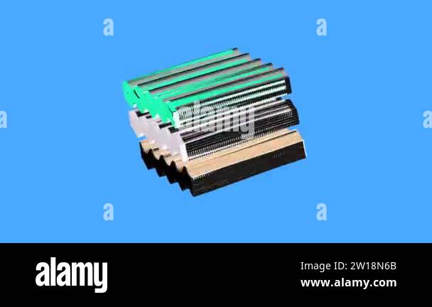 Gif animation design. 3d geometric object glitch effect Stock Video ...