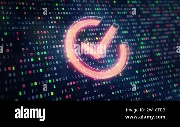 Technological background with check mark sign icon on background of ...