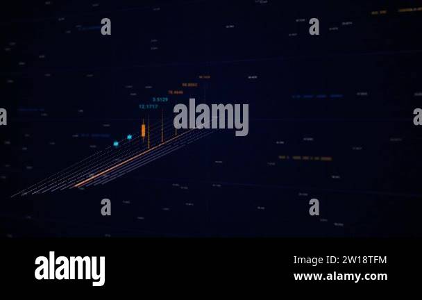 Share price candlestick chart. Animation. Stock market graph and bar ...