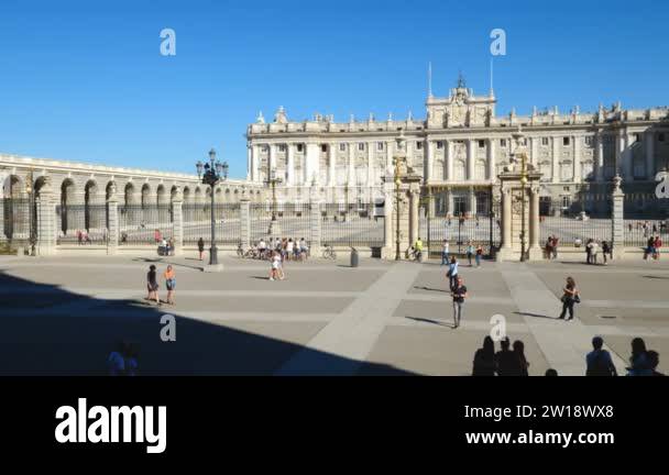 Madrid, Spain. Circa November 2018. Tourist visiting the Royal Palace ...