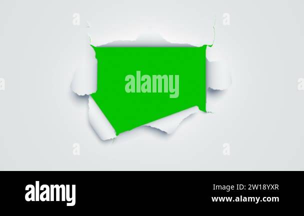 Beautiful Paper Sheets Tearing from the Center Opening the Screen ...