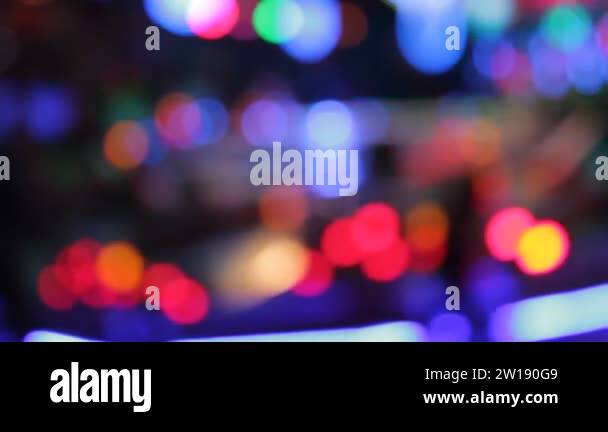 disco lights funfair fairground ride synthwave retrowave rainbow bokeh ...