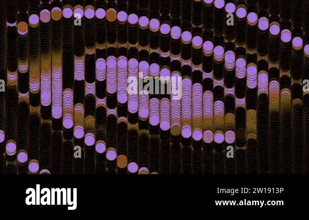 A Computer Generated Animation Of Small Circles Moving Vertically To Create A Pulsing Motion