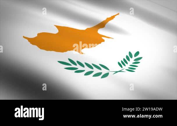 Flag of Cyprus. Waving flag with highly detailed fabric texture ...