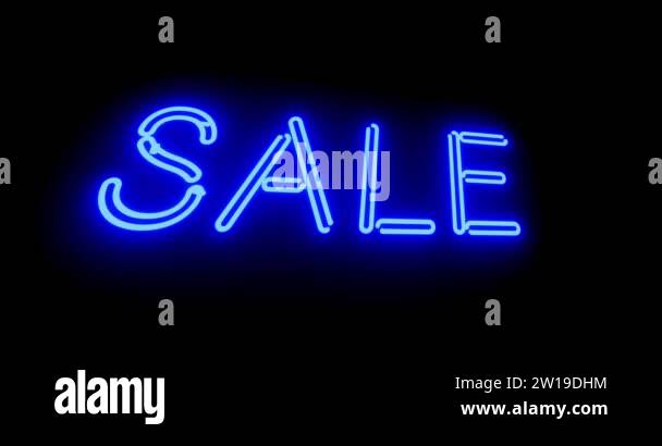 Neon sale sign shows discounts, offers or promotions for products ...