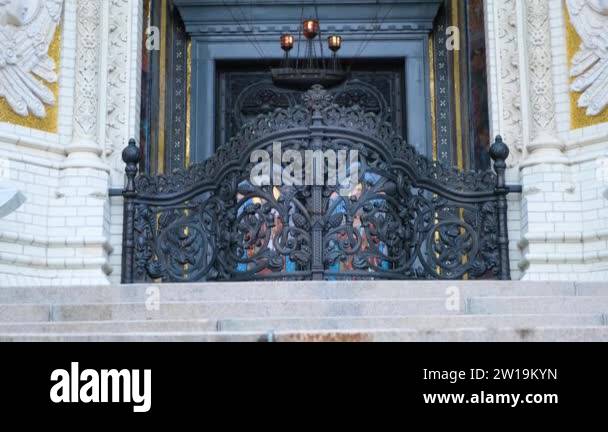 Details of arched main entrance to Cathedral. Concept. Beautiful ... Details of arched main entrance to Cathedral. Concept. Beautiful ...