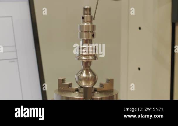 Probe arm with stylus ball geometry automatically inspecting rotating ...